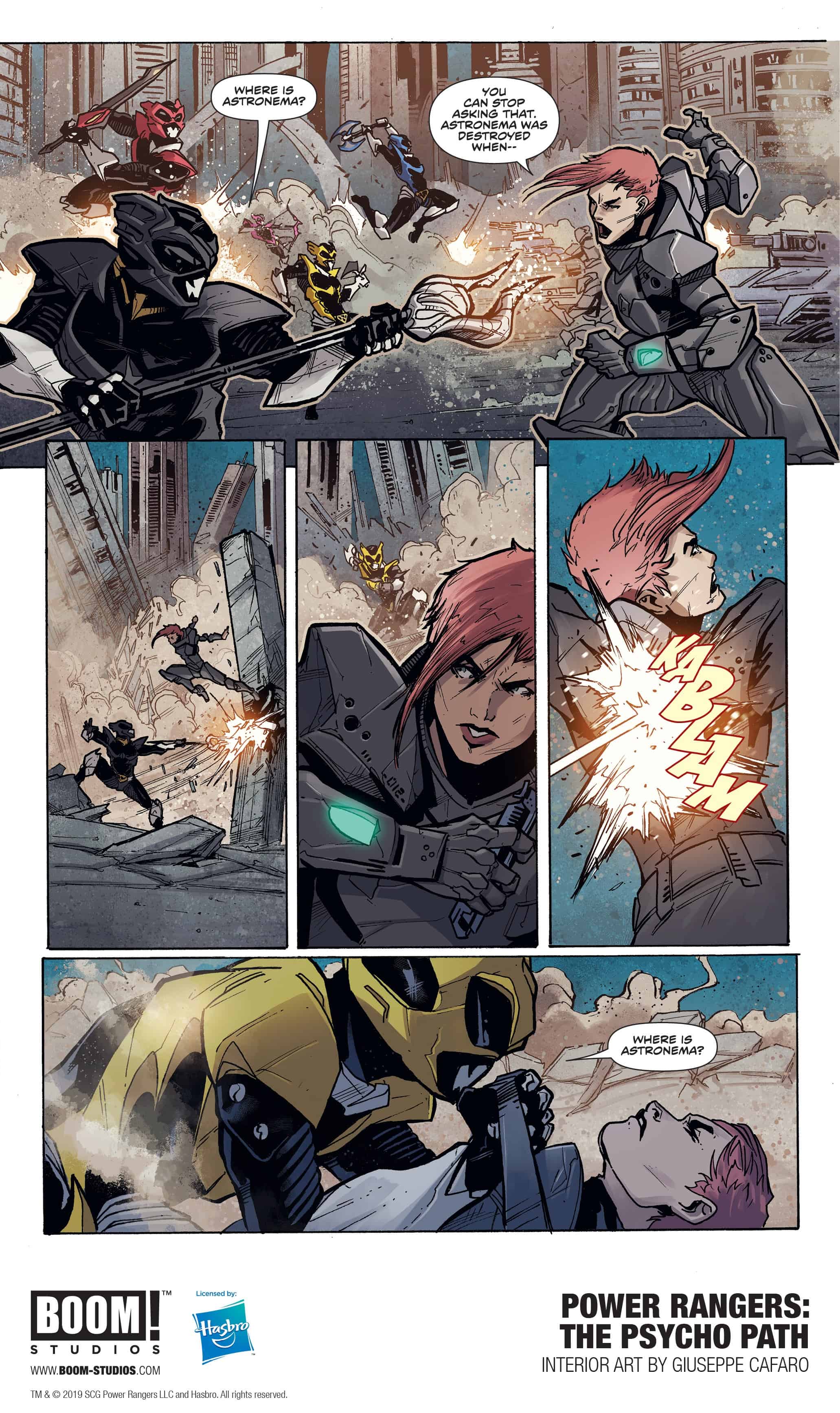 SABAN’S POWER RANGERS: THE PSYCHO PATH First Look – BOOM! Studios