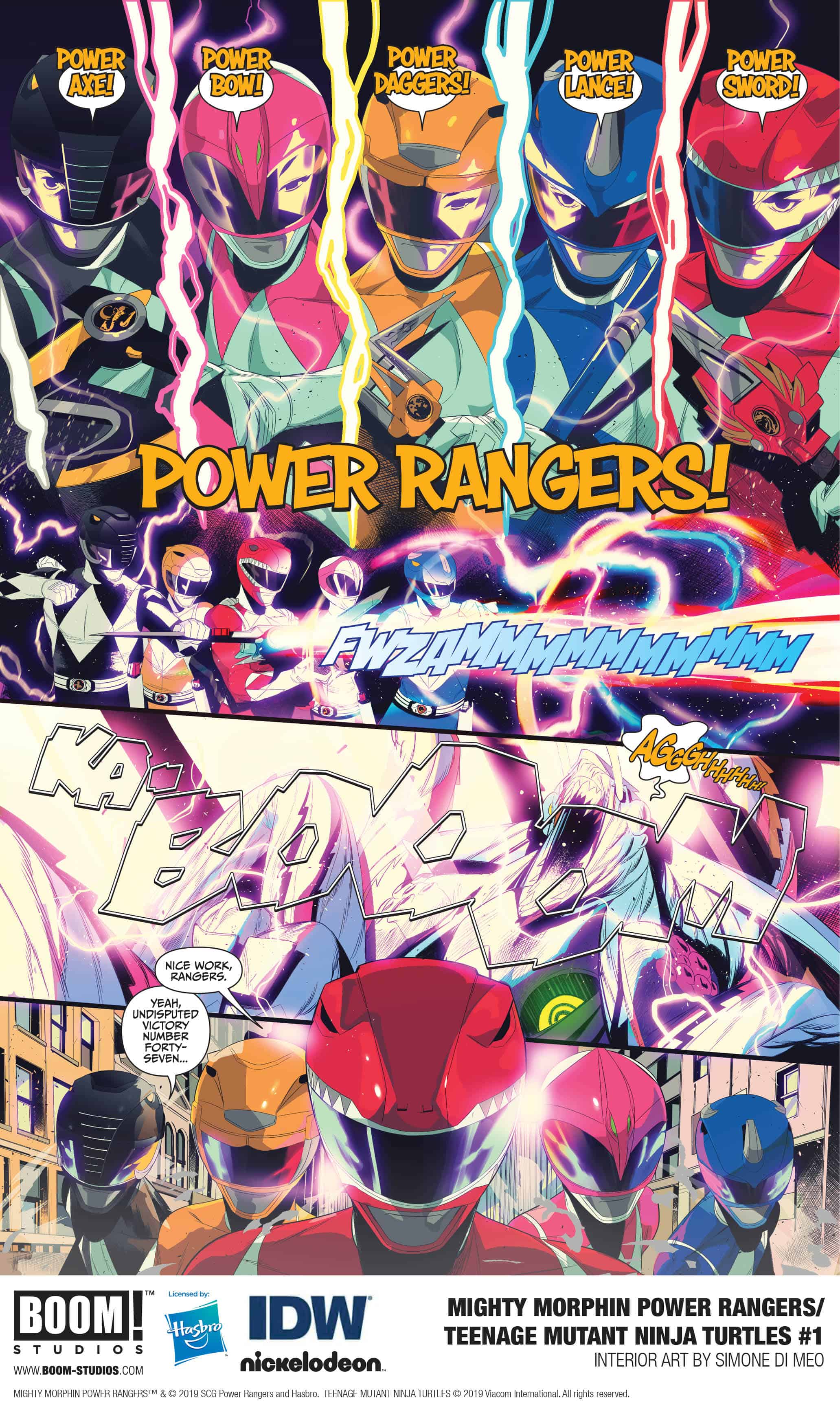 Mighty Morphin Power Rangers/Teenage Mutant Ninja Turtles #1 First Look ...