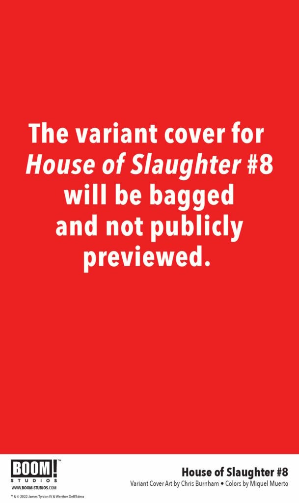 HOUSE OF SLAUGHTER #8 First Look – BOOM! Studios