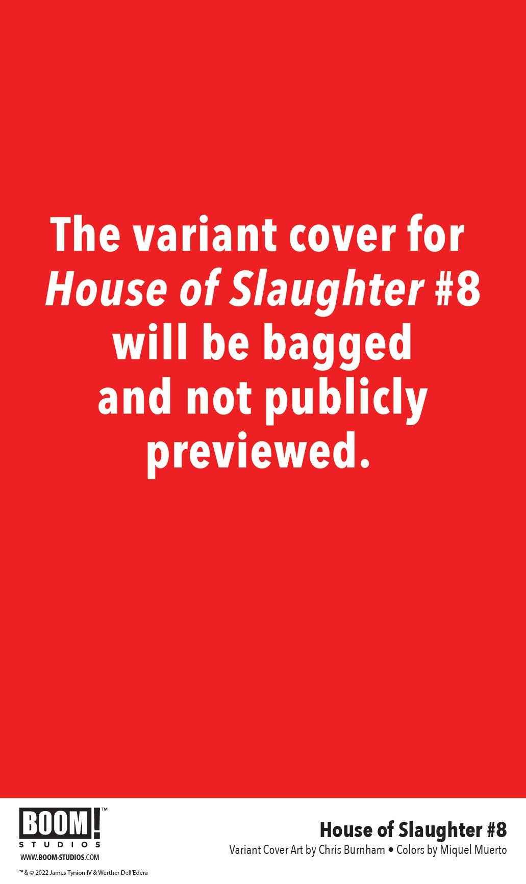 HOUSE OF SLAUGHTER #8 First Look - BOOM! Studios