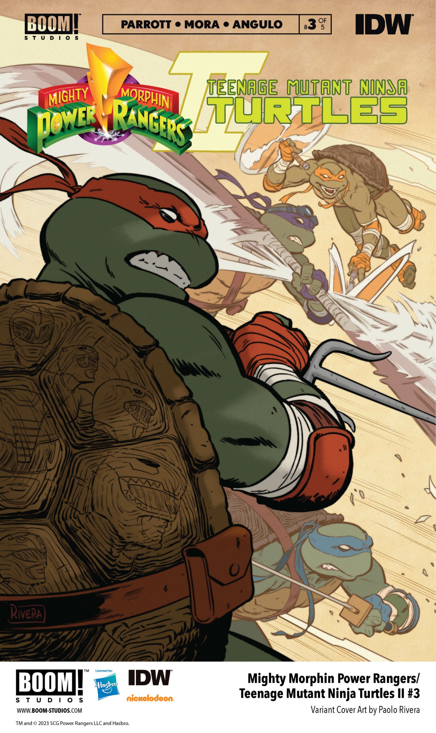 MMPR/TMNT II #3 First Look - BOOM! Studios